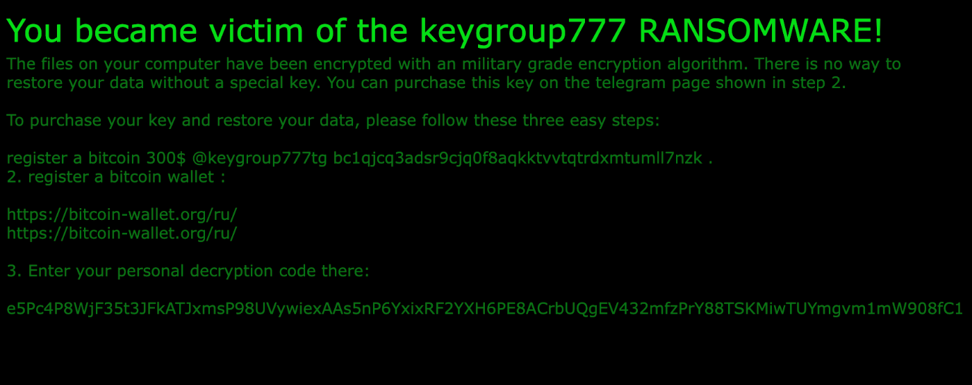 Decrypting Key Group Ransomware: Emerging Financially Motivated Cyber Crime Gang